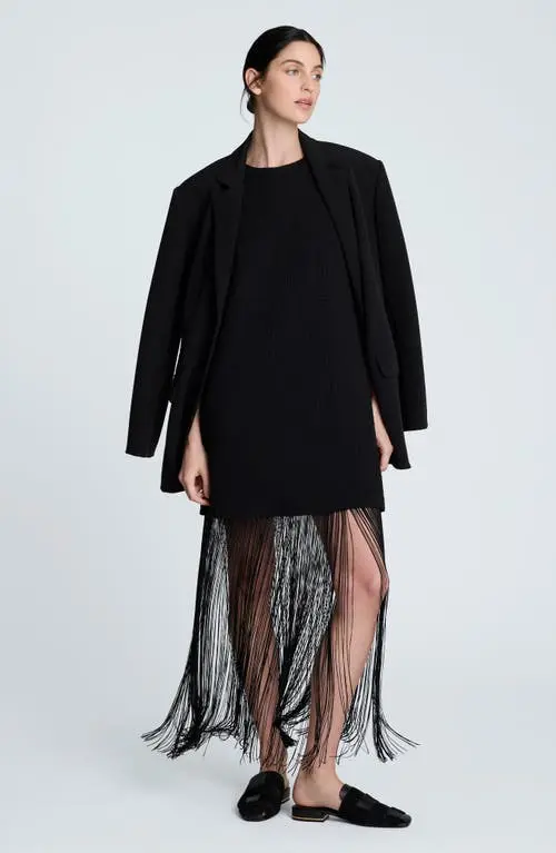 KENNETH COLE Fringe Trim Shift Dress