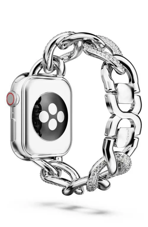 SWAROVSKI Sparkling Chain 20mm Apple Watch Bracelet - Silver