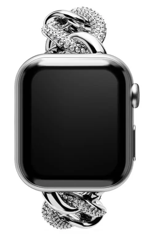 SWAROVSKI Sparkling Chain 20mm Apple Watch Bracelet - Silver