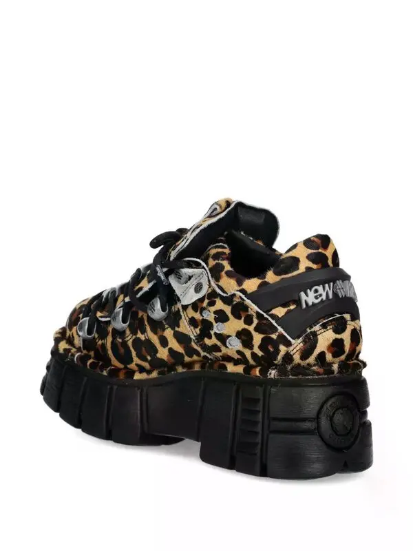 NEW ROCK Leopard-print Platform Trainers