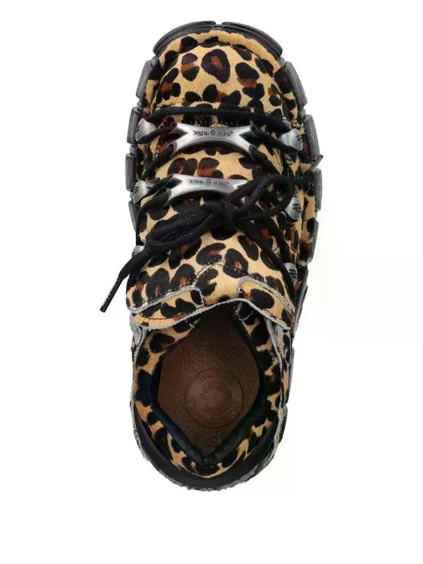 NEW ROCK Leopard-print Platform Trainers