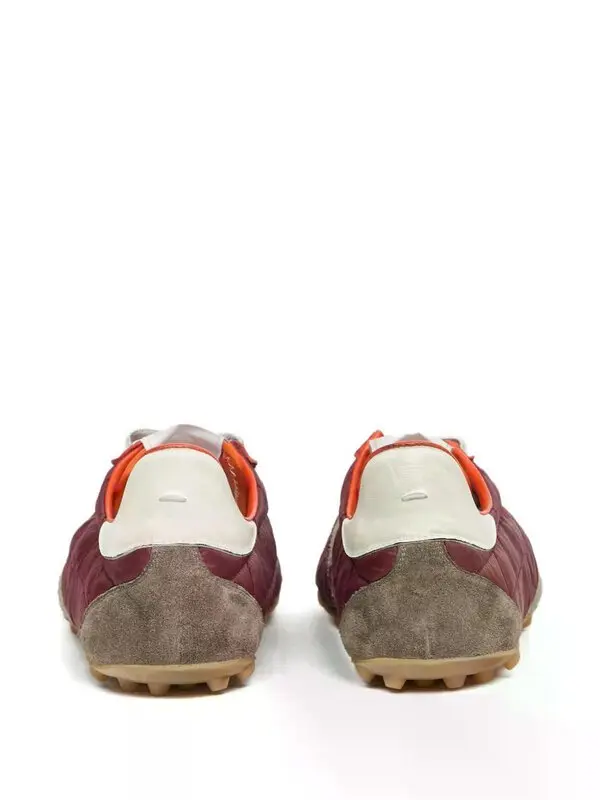 MAISON MARGIELA Quilted Suede Lace-up Sneakers - Red
