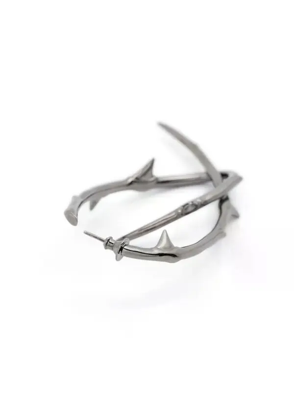 SHAUN LEANE Rose Thorn Statement Hoop Earrings