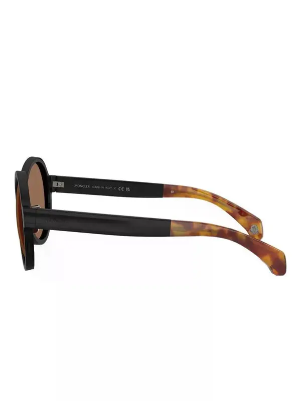 Moncler Round-frame Metal Sunglasses
