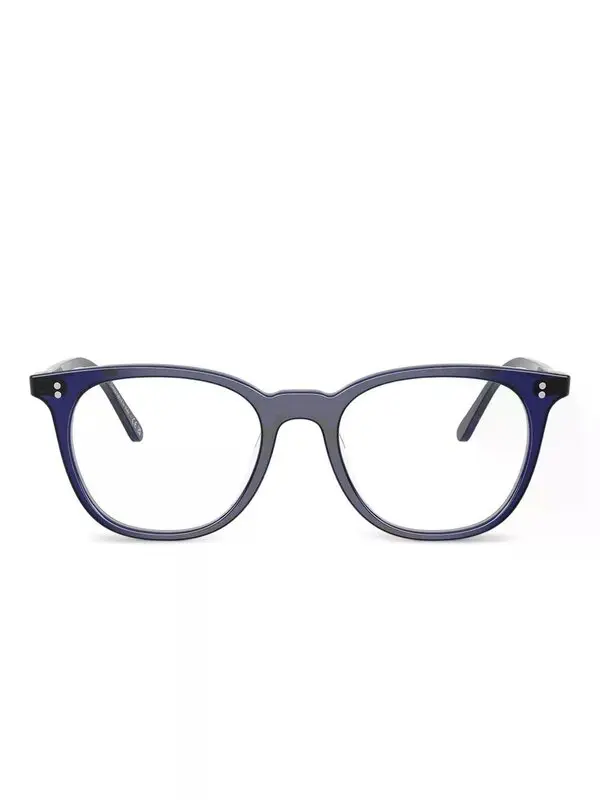 Oliver Spencer Rectangle-frame Glasses - Blue