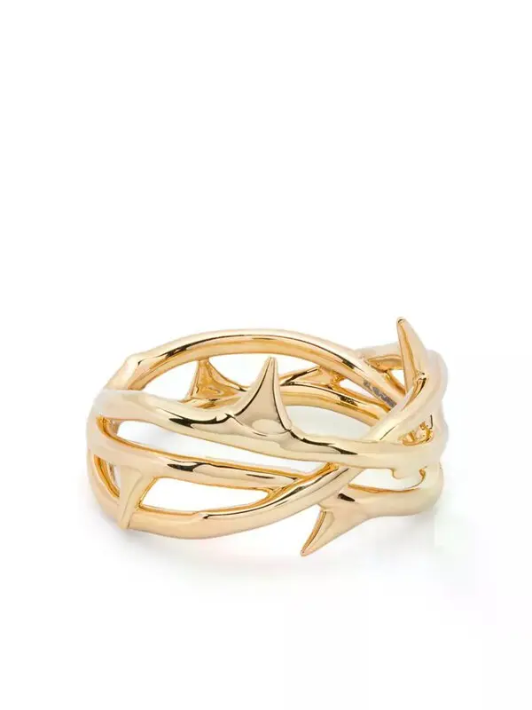 SHAUN LEANE Rose Thorn Triple Band Ring - Gold