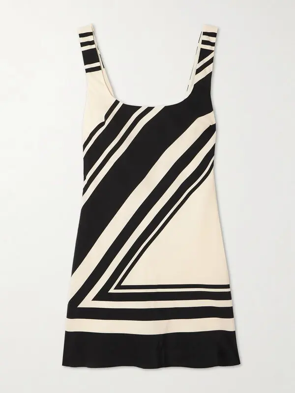SIR. Pietra Printed Silk Crepe De Chine Mini Dress - Multi