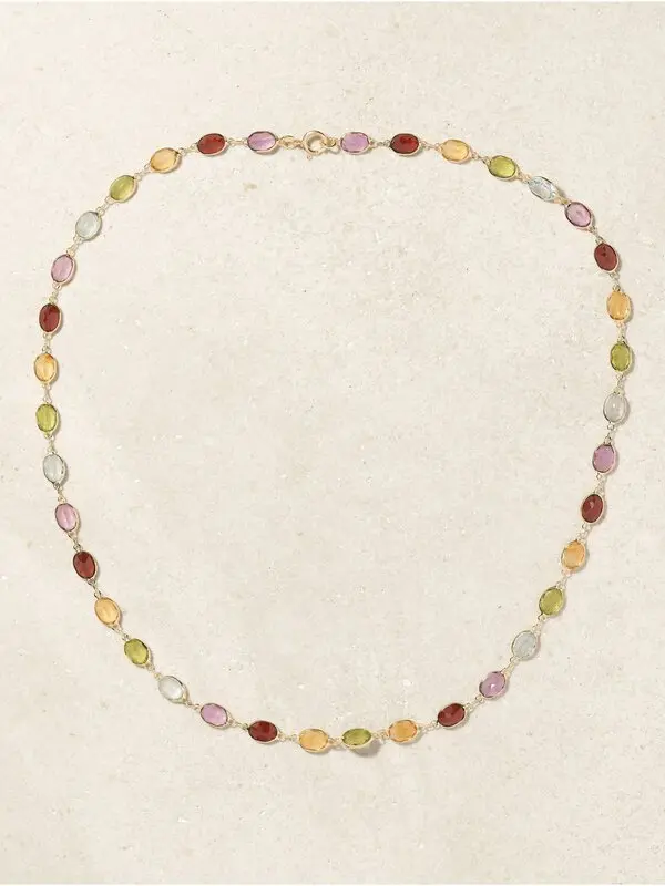 Jia Jia Chakra Multi-stone Necklace - Gold