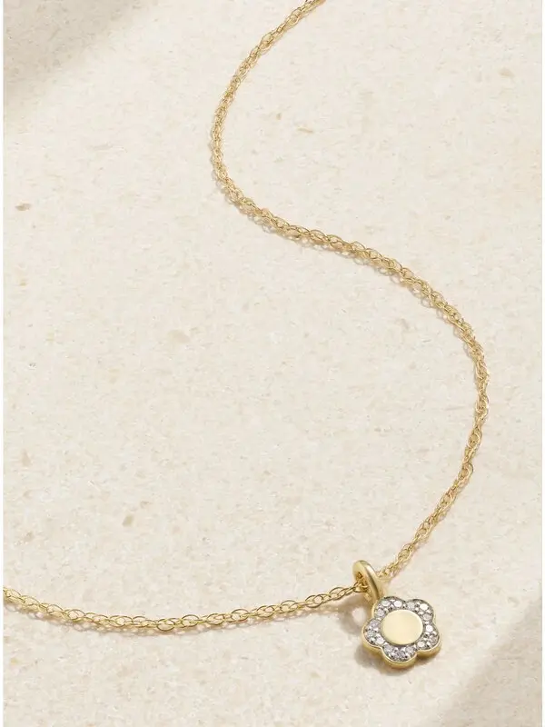 STONE AND STRAND Flora Mini 14-karat Diamond Necklace - Gold