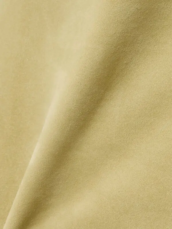 Chloé Pleated Paneled Suede Midi Skirt - Neutrals