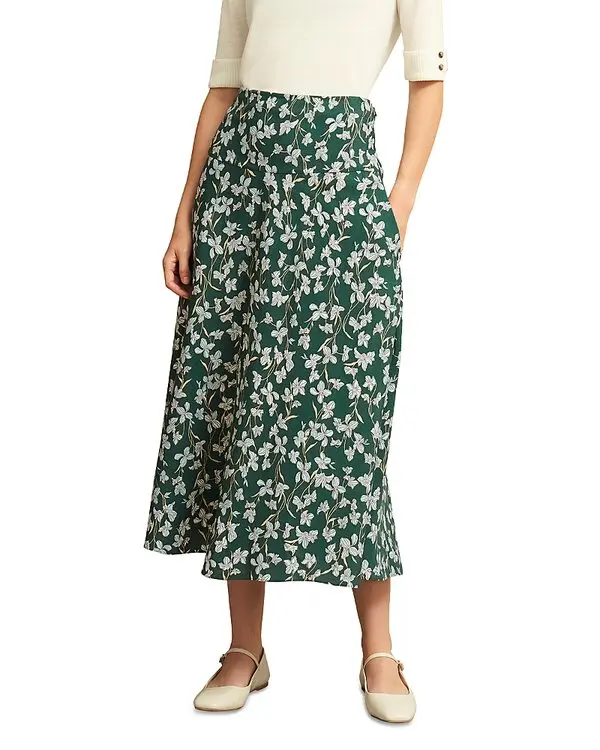 HOBBS LONDON Kiara Printed Skirt - Green Multi