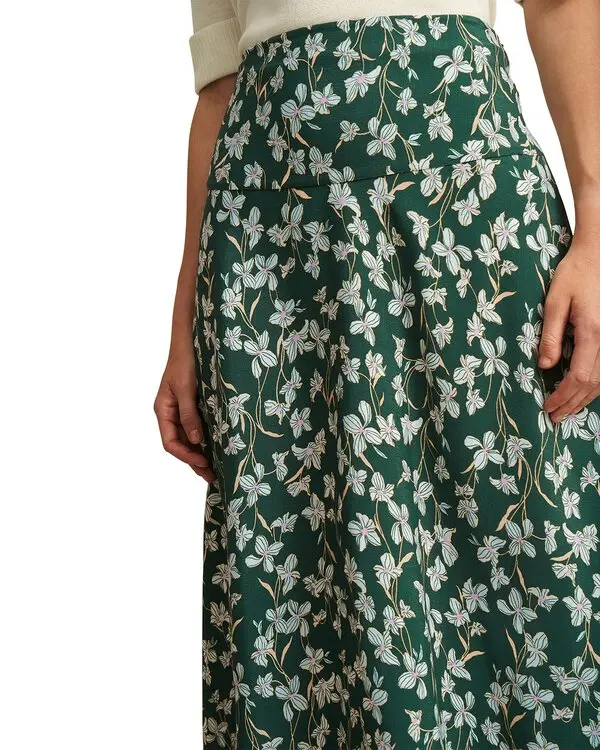 HOBBS LONDON Kiara Printed Skirt - Green Multi