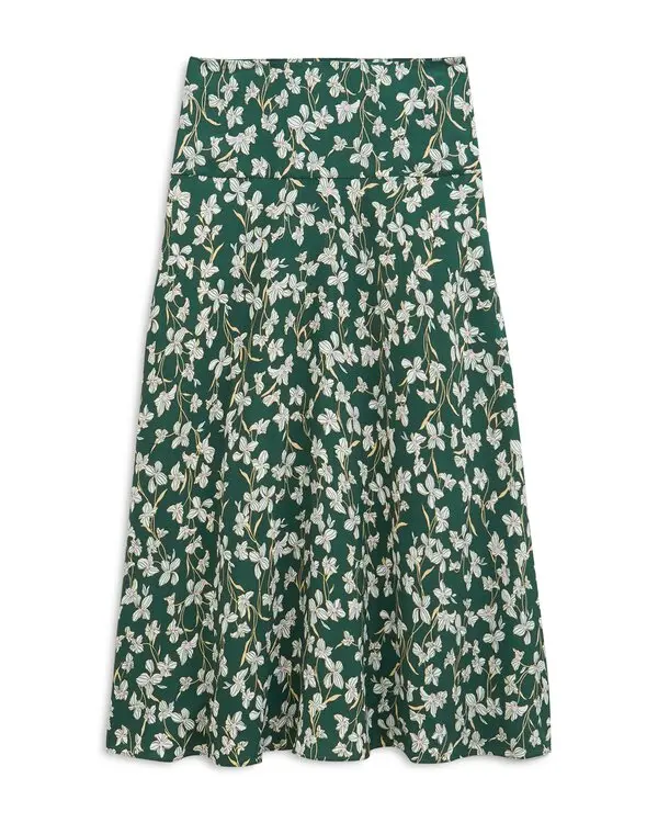 HOBBS LONDON Kiara Printed Skirt - Green Multi