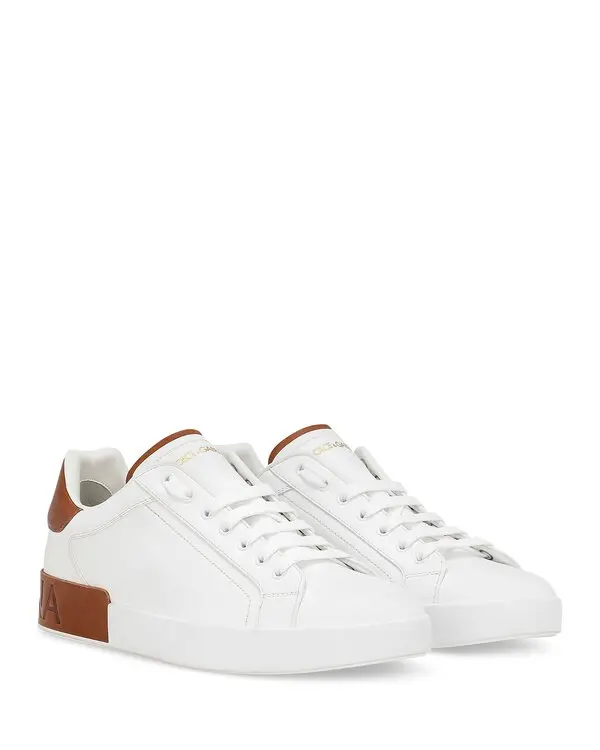 Dolce & Gabbana Leather Sneakers - Cuoio