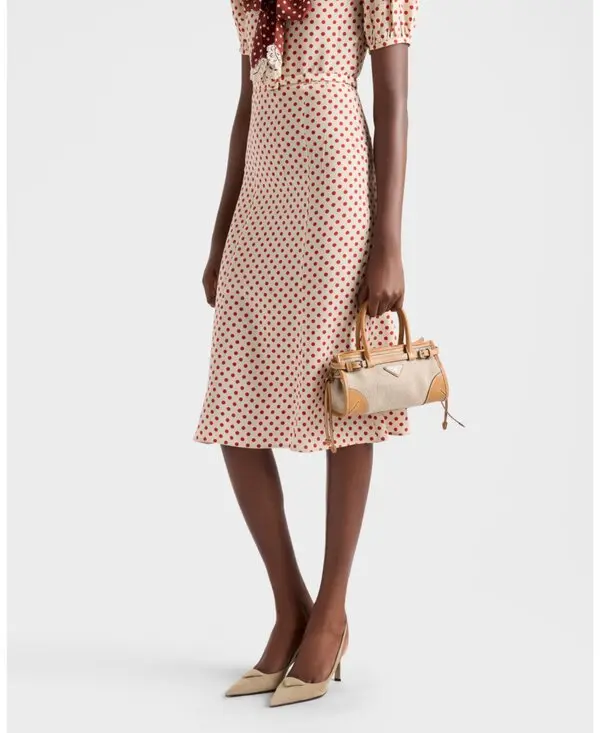 Prada Suede Slingback Pumps - Neutral