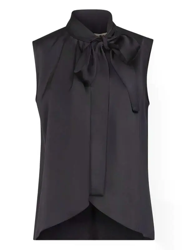 BLANCA VITA Lavallière-collar Top - Blue