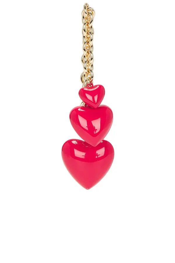 ROXANNE ASSOULIN Happy Heart Bag Charm - Cherry Red