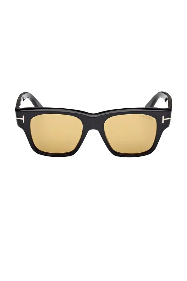TOM FORD Caine Sunglasses - Shiny Black & Vicuna