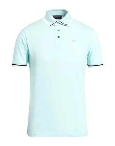 Emporio Armani Polo Shirt Turquoise Size Cotton - Blue