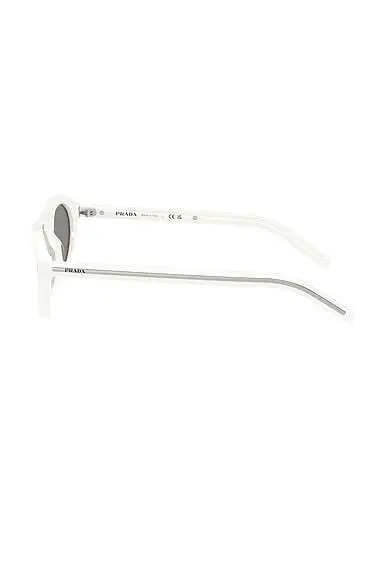Prada Round Frame Sunglasses - Talc