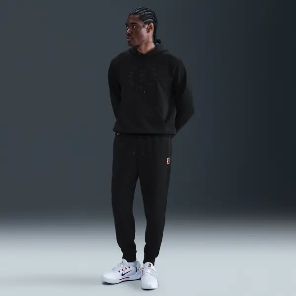 Nike Court Heritage Dri-fit Fleece Tennis Jogger Pants - Black