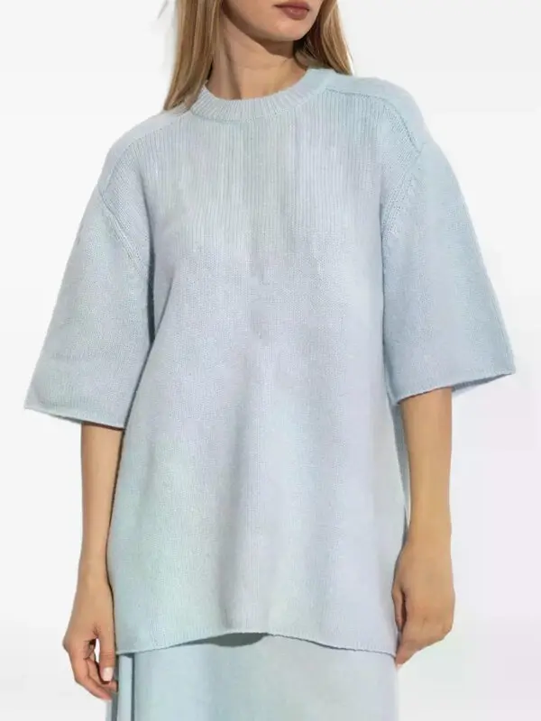 LISA YANG Short-sleeve Ribbed T-shirt - Blue
