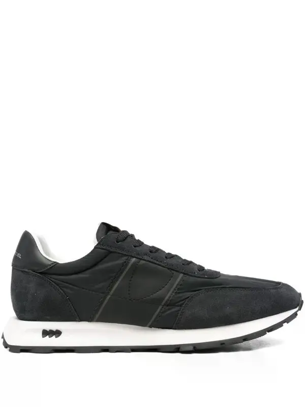 Philippe Model Tour Panelled Suede Sneakers - Black