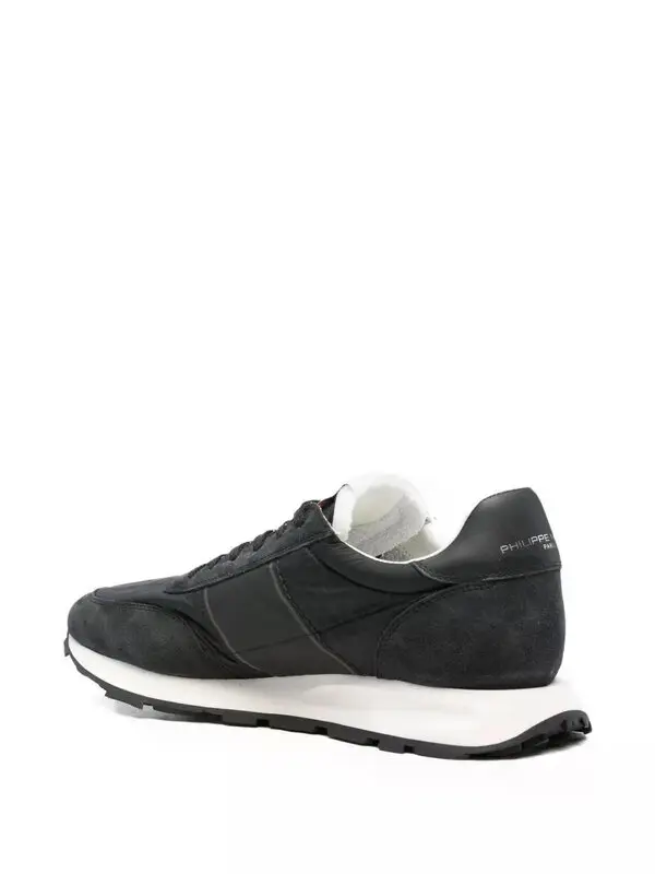 Philippe Model Tour Panelled Suede Sneakers - Black