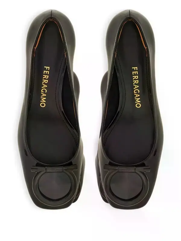 FERRAGAMO Gancini Square-toe Pumps