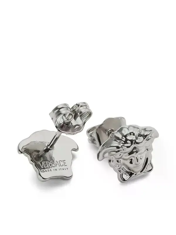 Versace Medusa Head Earrings - Silver