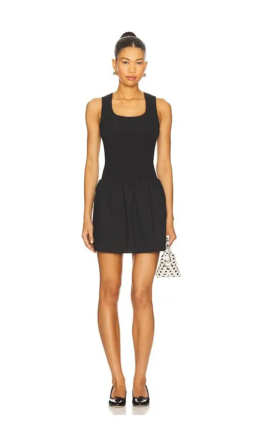 smocked mini dress black Naya Sleeveless Smocked Mini Dress main image 0
