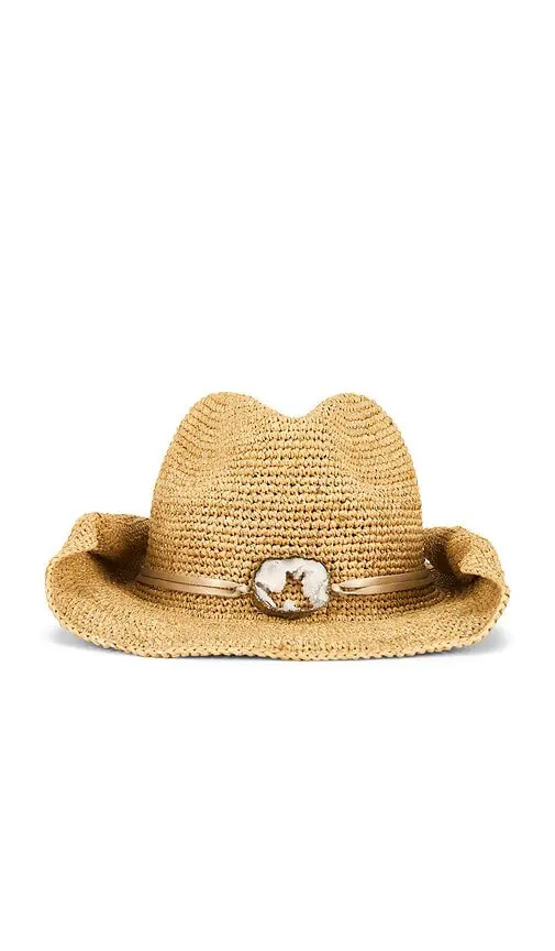 FLORABELLA Kelli Cowboy Hat - Natural & Silver