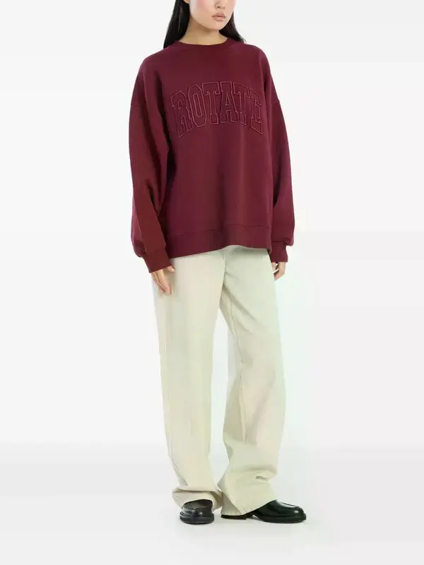 ROTATE BY BIRGER CHRISTENSEN Embroidered Crew-neck Sweatshirt