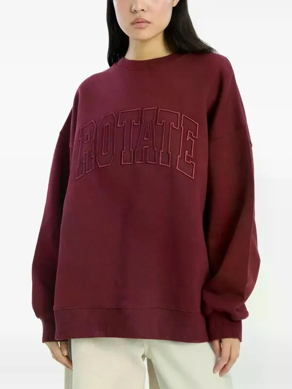 ROTATE BY BIRGER CHRISTENSEN Embroidered Crew-neck Sweatshirt