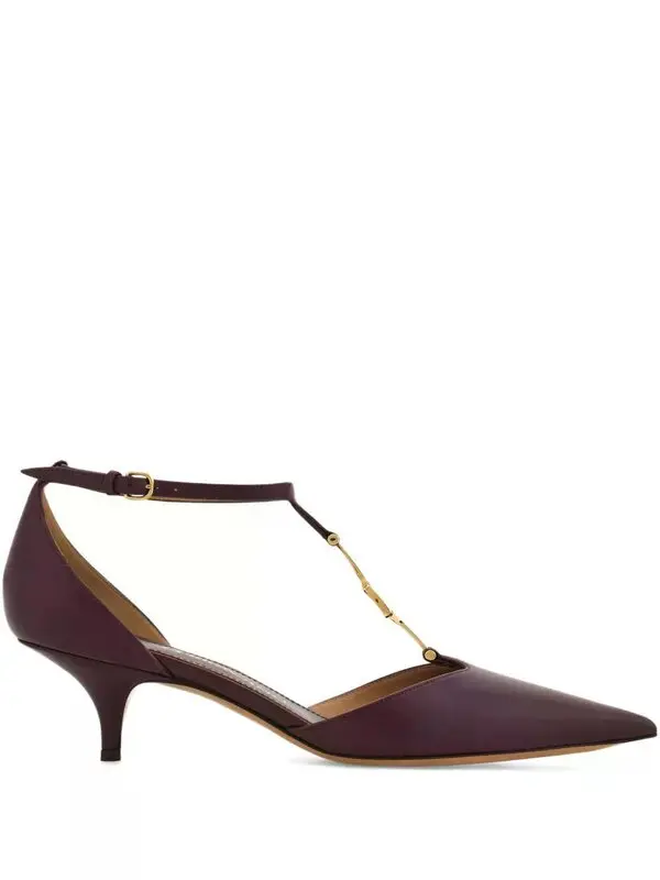 FERRAGAMO 40mm T-strap Buckle Pumps - Red