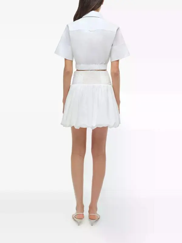 Simkhai Pippa Bubble-hem Mini Skirt - White