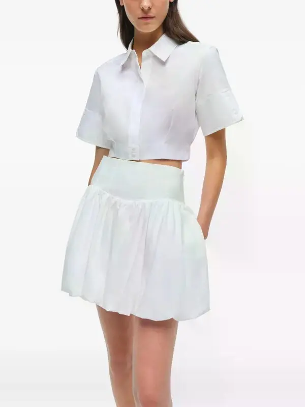 Simkhai Pippa Bubble-hem Mini Skirt - White