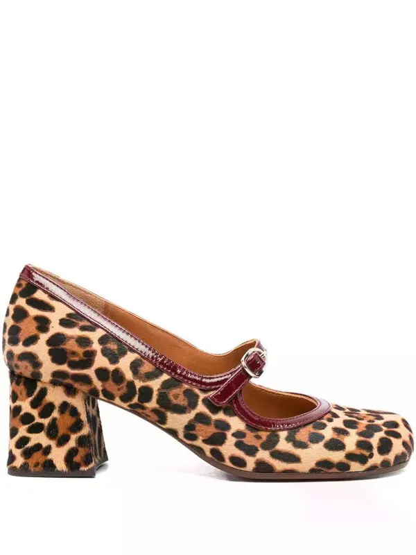 Chie Mihara 60mm Leopard-print Block-heel Pumps
