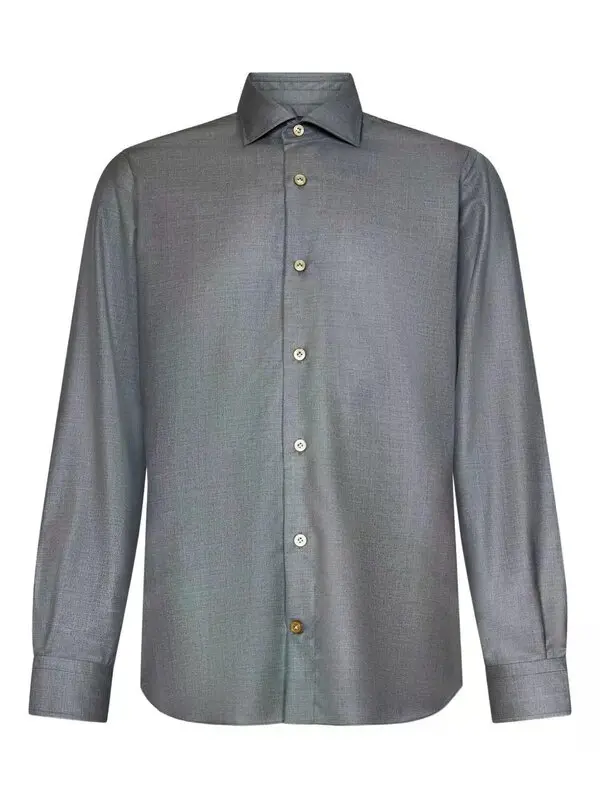 FRANZESE COLLECTION Donald Trump Pointed-collar Buttoned Shirt - Grey