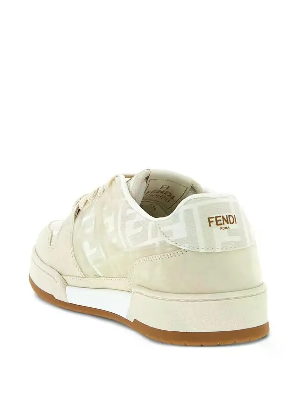 Fendi Ff-jacquard Low-top Sneakers - Neutrals
