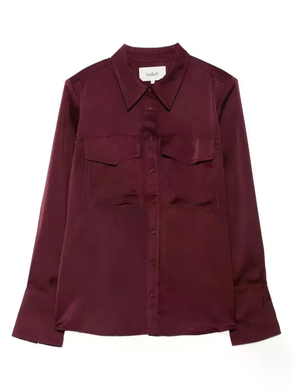 Ba&sh Double-pocket Satin Shirt