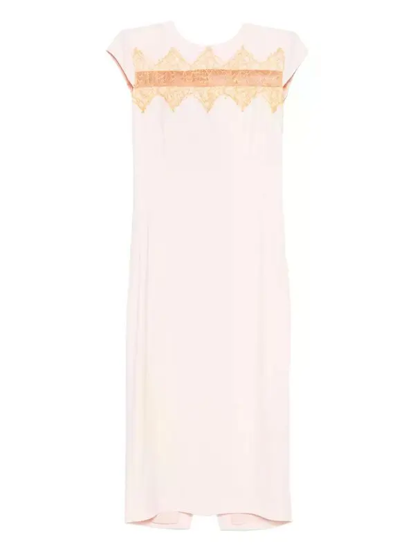 Alexander McQueen Lace-insert Midi Dress