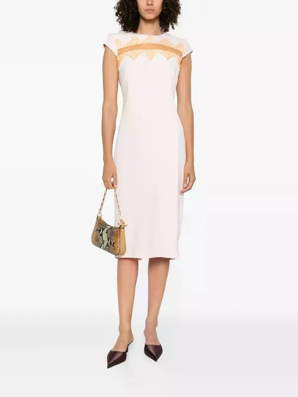 Alexander McQueen Lace-insert Midi Dress