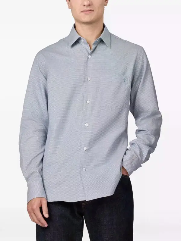 TOD'S Houndstooth Long-sleeved Shirt