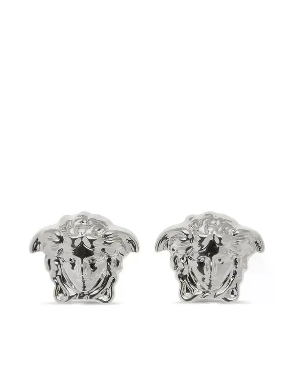 Versace Medusa Head Stud Earrings - Silver
