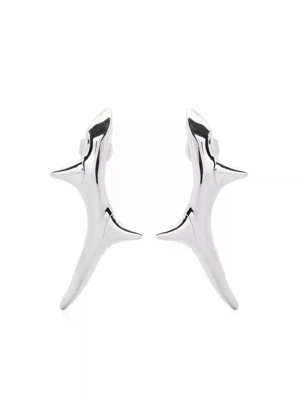 SHAUN LEANE Rose Thorn Climber Earrings - Silver