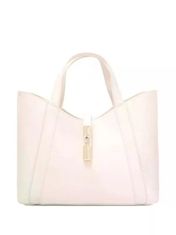 Furla Goccia Curved-top Clasp Tote Bag - Neutrals