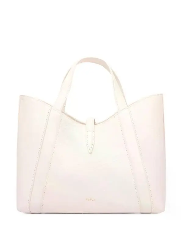 Furla Goccia Curved-top Clasp Tote Bag - Neutrals