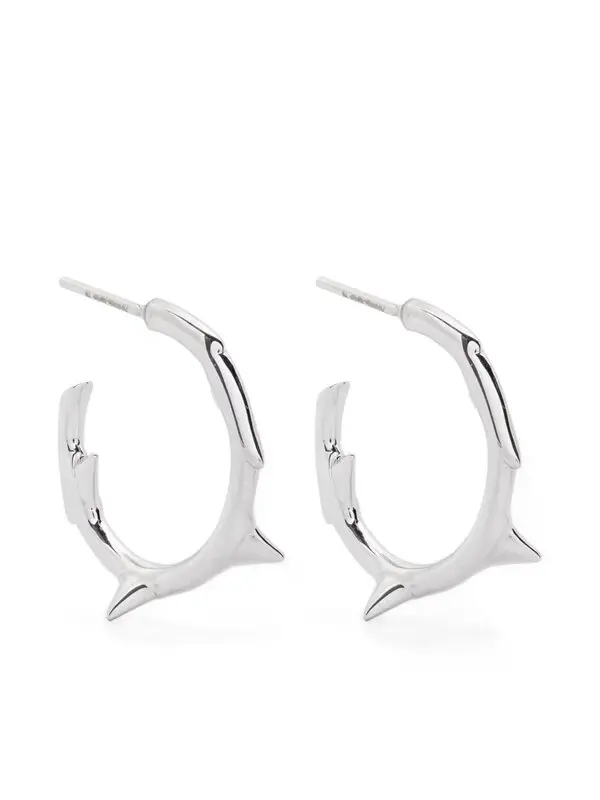 SHAUN LEANE Small Rose Thorn Hoop Earrings - Silver