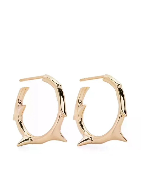 SHAUN LEANE Small Rose Thorn Hoop Earrings - Gold